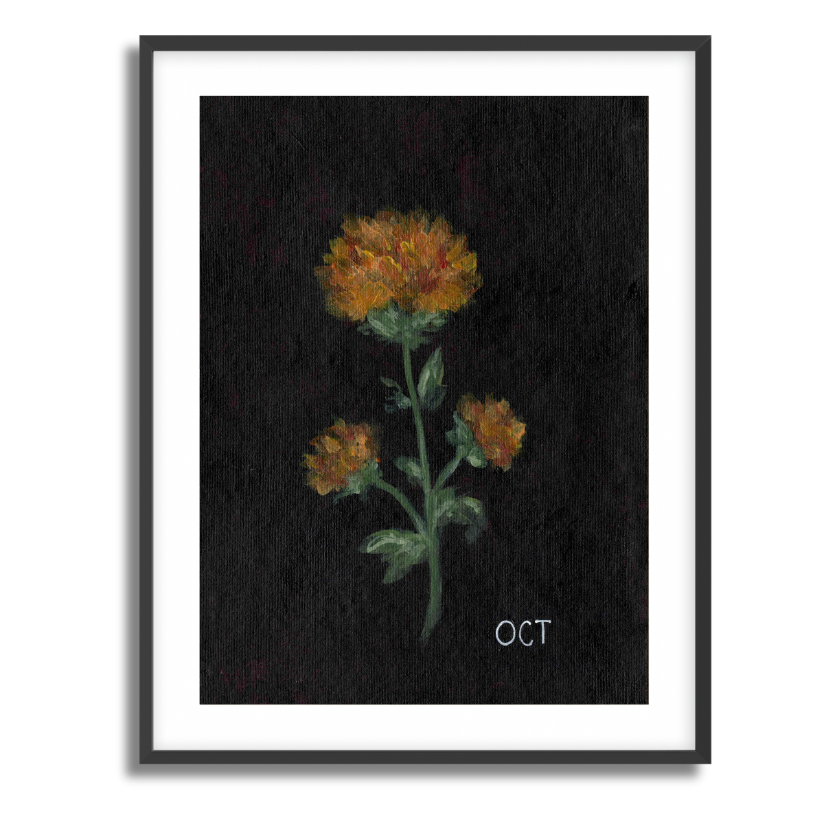 We Remember October Birth Flower Fine Art Paper Print | Giri Designs ...