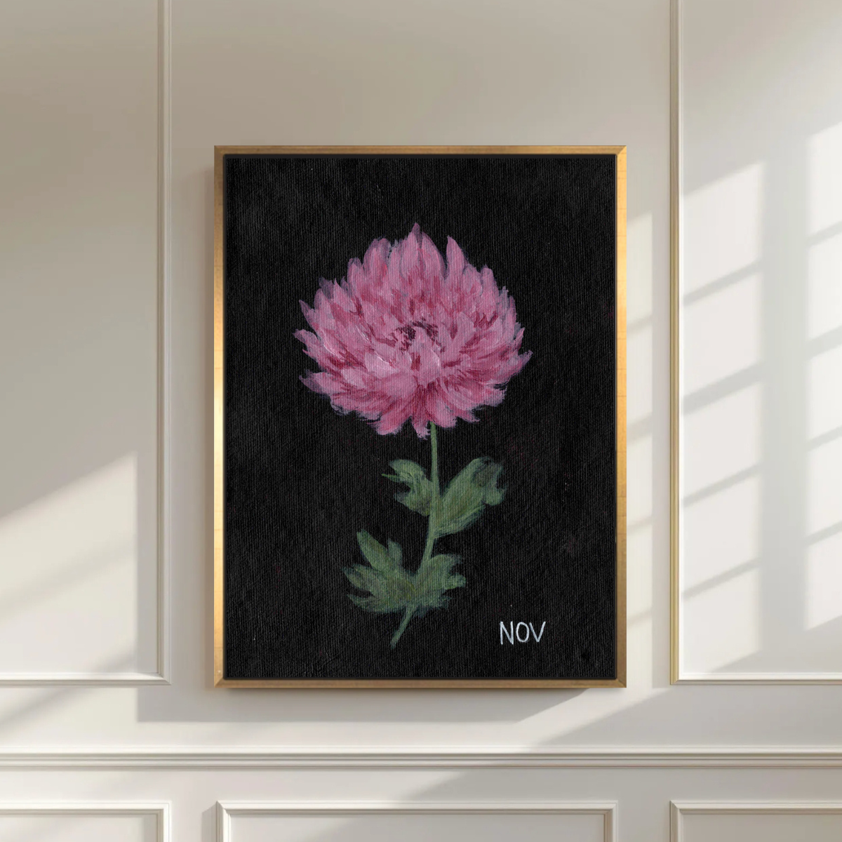 We Remember November Birth Flower Canvas | Giri Designs Wall Art