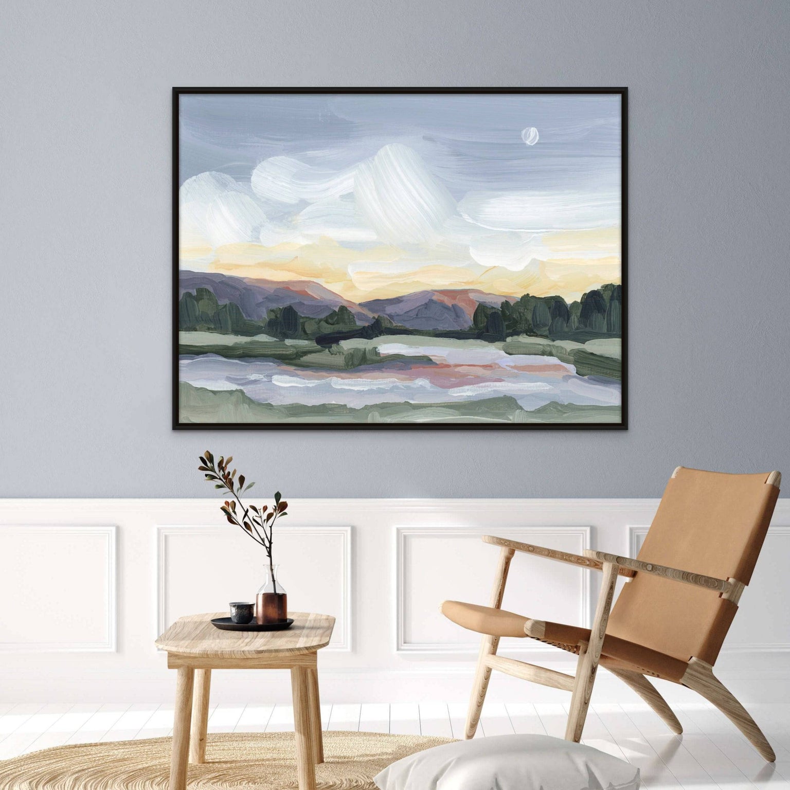 Moonlit Pond Canvas | Giri Designs Wall Art